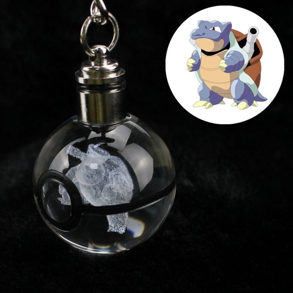 Kaindy | Wearables | 3d Pokemon Blastoise Crystal Pokeball Key Chain ...